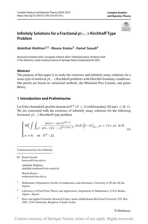 Infinitely Solutions For A Fractional Pcdot Cdot Kirchhoff