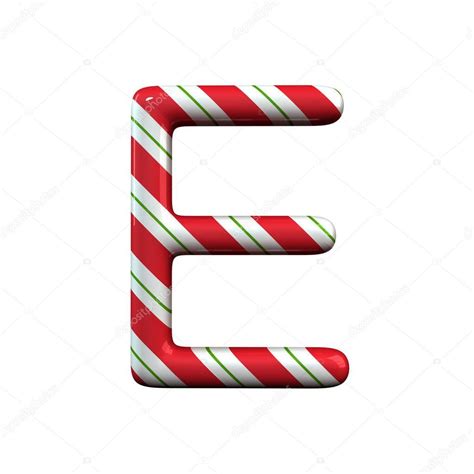 Red And White Stripe Candy Cane Letter E Red And White Stripes Red