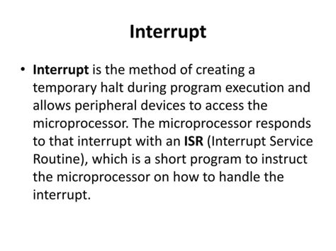 Interrupts On 8086 Microprocessorpptx