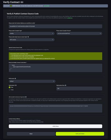 How To Verify Smart Contracts Using Block Explorers Kaia Docs