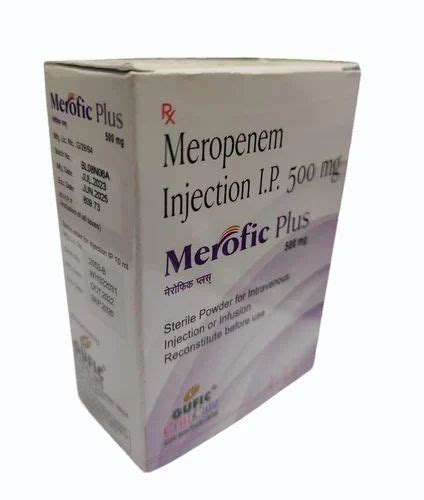 500mg Merofic Plus Meropenem Injection 10 Ml At Rs 210 Box In Gurugram