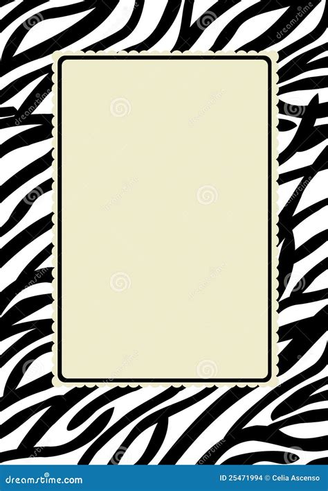 Zebra Print Frame Stock Illustration Illustration Of Contour 25471994