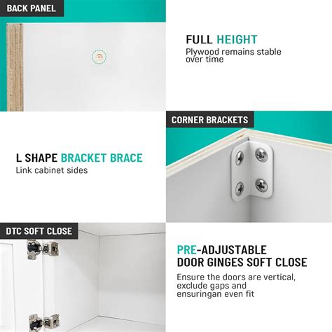 Lieeres White Shaker Wall Cabinet W3012 Instruction Manual