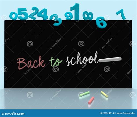 Blackboard With Numbers Cartoon Vector 22694101