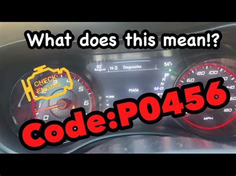 My 392 Dodge Charger Check Engine Light Came on| P0456 code - YouTube