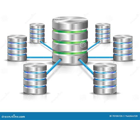 Database Network Stock Vector Illustration Of Connection 70106126