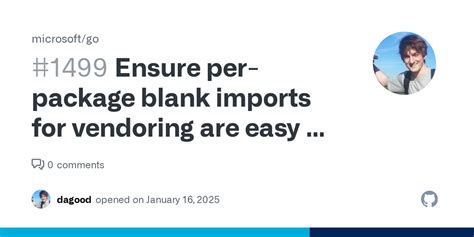Ensure Per Package Blank Imports For Vendoring Are Easy To Maintain