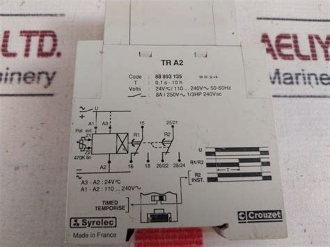 Crouzet Tr A Time Delay Relay S H Aeliya Marine