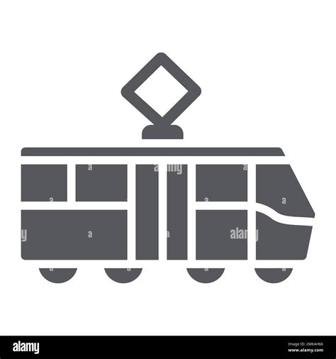 Tram Glyph Icon Transportation And Railway City Tram Sign Vector
