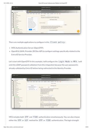 Entra ID External Authentication Method With OpenOTP PDF