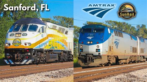 4k Sunrail Amtrak Auto Train In Sanford Fl October 2022 Youtube