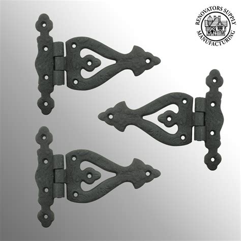 5 Inch Black Wrought Iron Door Hinge Rsf Finish Barn Door Hinges Pack Of 3
