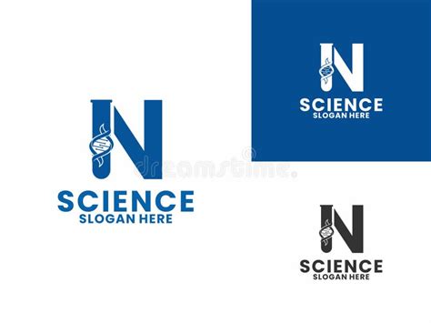 Science With Initial Letter N Logo Design Vector Template Initial Identity Dna And Laboratory
