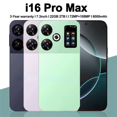 Smartphone Original I16 Pro Max 5g 7 3 Polegadas Snapdragon 8gen3 22g