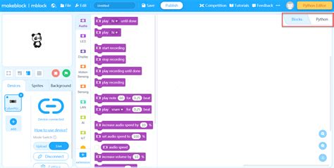 Device Programming—basic Operations Programming Languages 《mblock 5