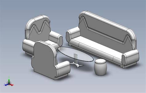 家具5 SOLIDWORKS 2016 模型图纸免费下载 懒石网