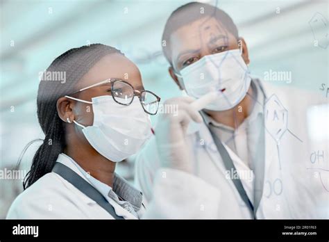 Everything Has To Add Up Two Scientists Drawing Molecular Structures