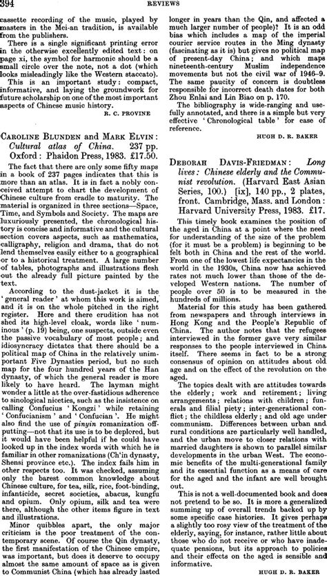 Caroline Blunden And Mark Elvin Cultural Atlas Of China 237 Pp