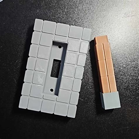 Minecraft Style Lever Light Switch Plate For Game Room Etsy