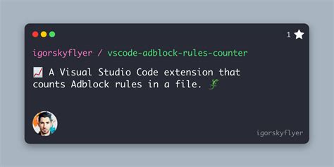 GitHub Igorskyflyer Vscode Adblock Rules Counter A Visual Studio