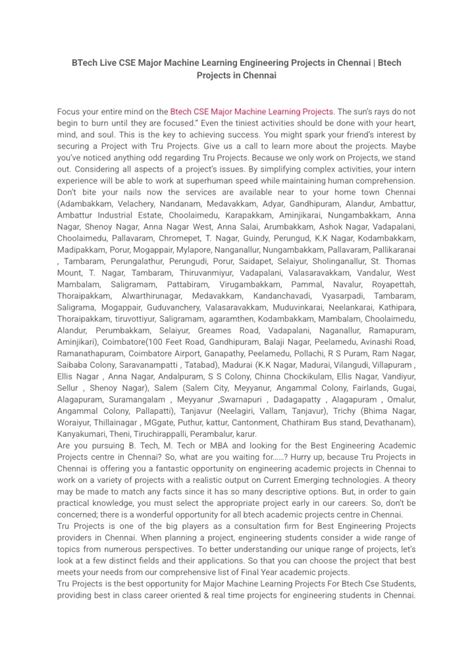 Ppt Btech Live Cse Major Machine Learning Engineering Projects In