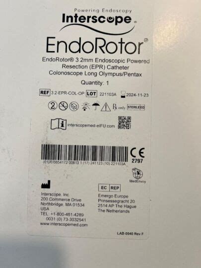 New Interscope 32 Epr Col Op Endorotor 32mm Endoscopic Powered
