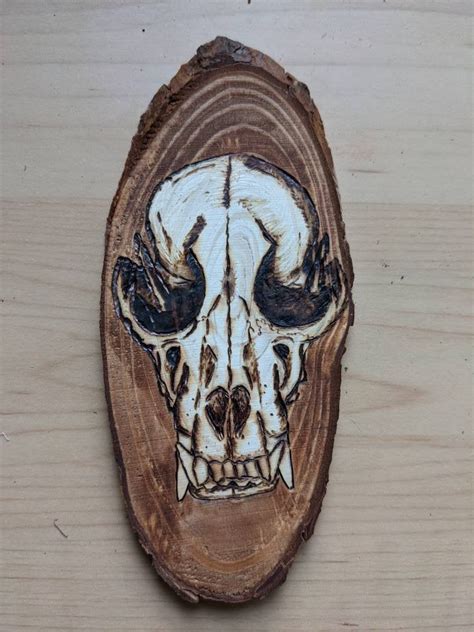 Fox Skull Pyrography Rvultureculture
