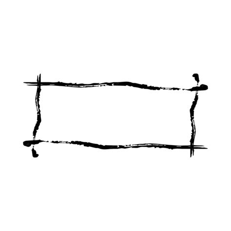 Premium Vector Frame Rectangle Elongated Texture Element Outline Border Grunge Shape Icon