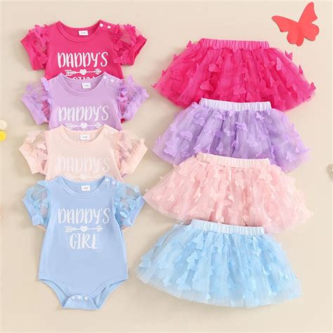 Lioraitiin Conjunto De Ropa Para Reci N Nacido Pelele De Manga Corta Falda De Tut De