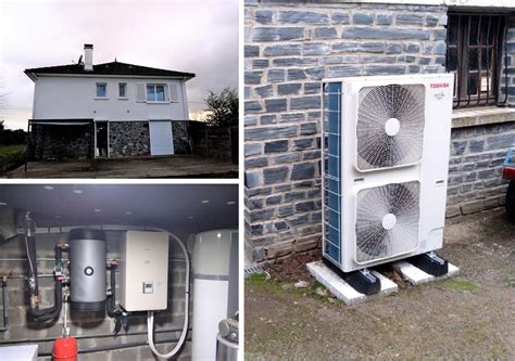 Pompe a chaleur PAC Air Eau Aérothermie de marque Hitachi et