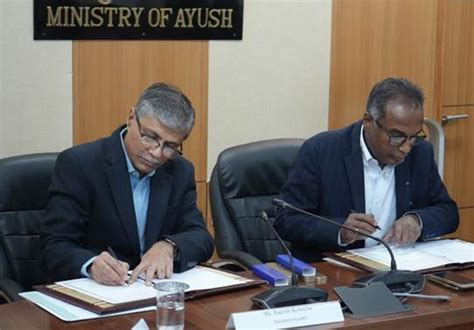 Mou Between Ayush And Department Of Science And Technology Indian