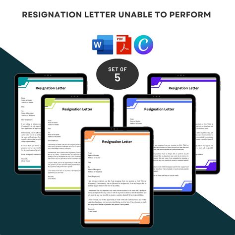 Resignation Letter Unable To Perform Sample Examples