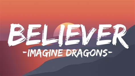 Believer Imagine Dragons Lyrics Pain You Made Me A Believer Youtube