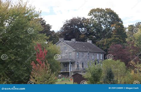 Stone Farm House In Fall Stock Image Image Of Changing 259124889