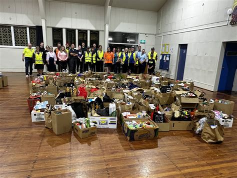 Christmas Appeal Emergency Services Food Drive Thousands Of Items