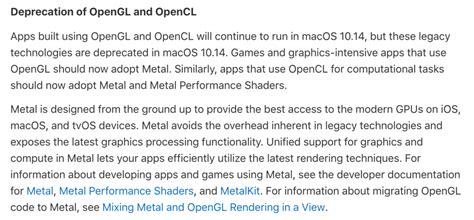 苹果弃用 opencl 和 opengl ，opencl 或遭全面淘汰 linuxeden开源社区