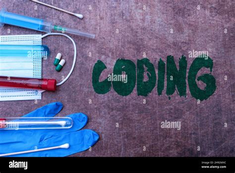 Sign Displaying Coding Business Approach Assigning Code To Something