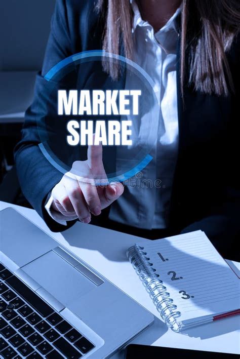 Writing Displaying Text Market Share Business Approach The Portion Of A Market Controlled By A