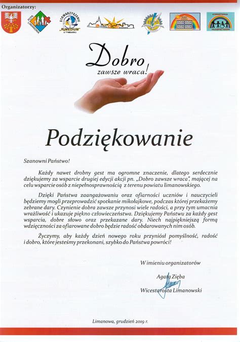 AKCJA CHARYTATYWNA Dobro Zawsze Wraca W Szkole Podstawowej Nr 1 W