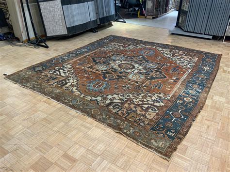 Antique 10ft X 11ft Geometric Serapi David Tiftickjian And Sons