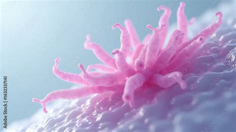 A Microscopic Image Of Salmonella Bacteria Under A Microscope The