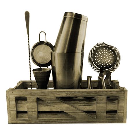 Cocktail Kit With Light Wood Stand Bargeek Australia Bargeek Online