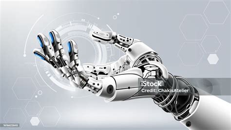 인공 지능 로봇은 기술 배경 Ai가 생성한 기술 개념 벡터 일러스트레이션에 대한 모형을 만든다 인공지능에 대한 스톡 벡터 아트