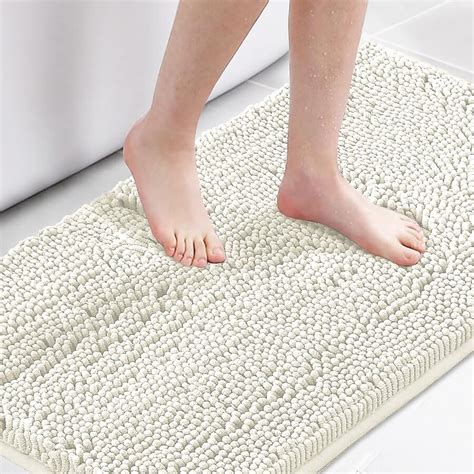 H Versailtex Microfiber Chenille Bath Rug Extra Thick Absorbent Non