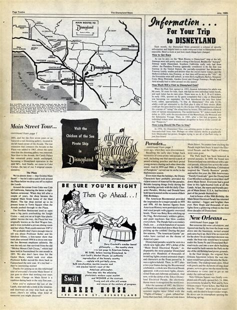 Vintage Disneyland Tickets The Disneyland News July 1985