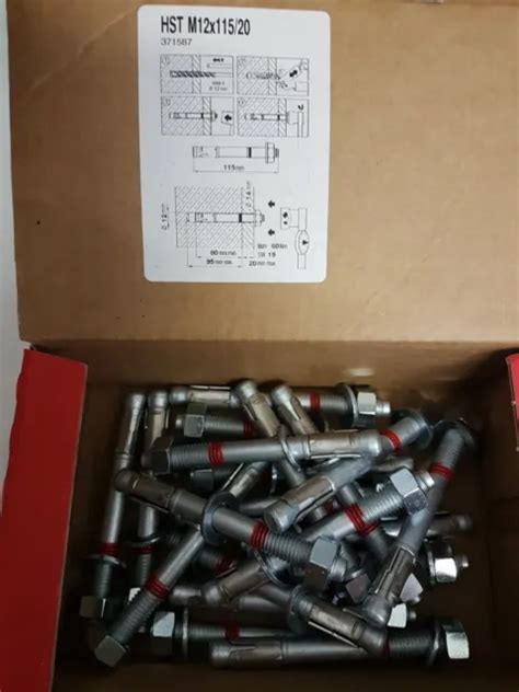 20 HILTI HST M12x115/20 Bolzenanker,Schwerlastanker,Durchsteckanker EUR ...
