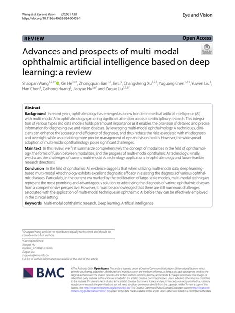 Advances And Prospects Of Multi Modal Ophthalmic Artificial