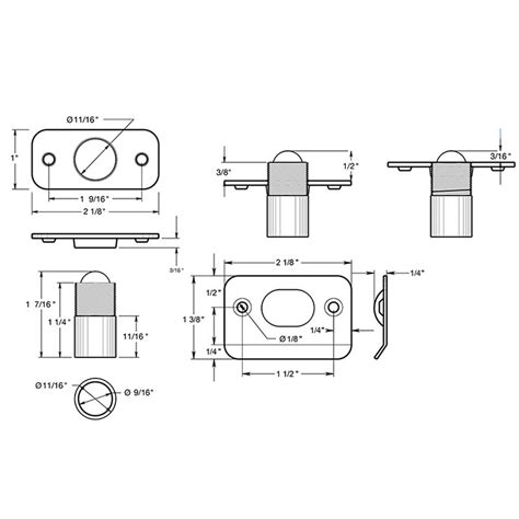 Door Catches Collection Solid Brass Ball Catch With Round Corners In