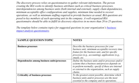View 35 View Business Impact Analysis Document Template With Best It