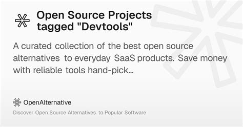 Open Source Projects Tagged Devtools Openalternative